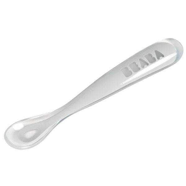 Beaba 1st Age Ergonomic Silicone Spoon Grey – Baby Kingdom