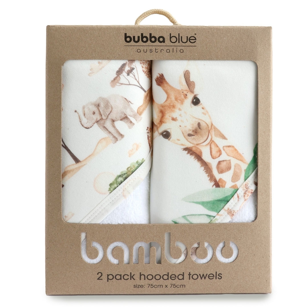 Bubba Blue Adventure Bamboo Hooded Towels 2 Pack – Baby Kingdom