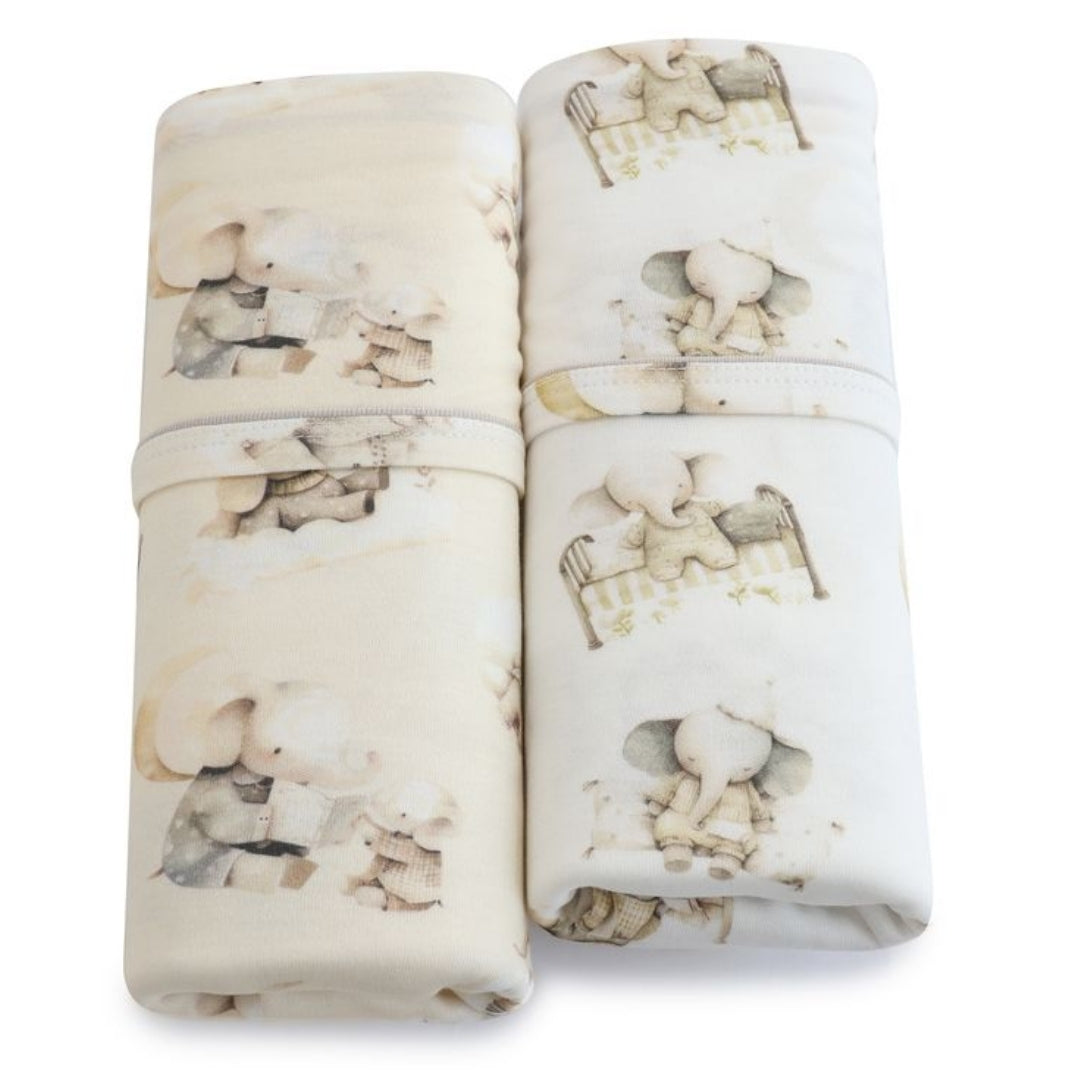 Bubba Blue Elephant Bedtime 2pk Jersey Wraps – Baby Kingdom