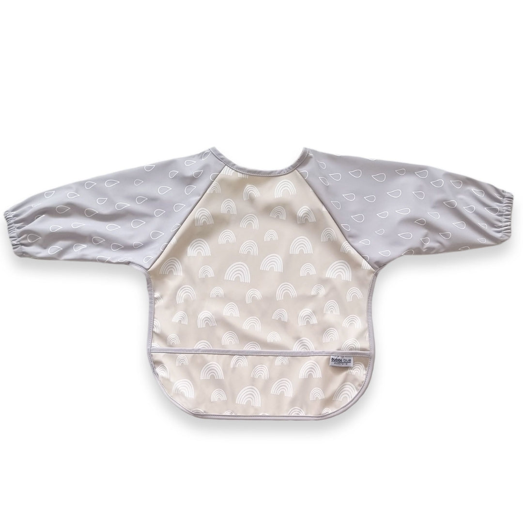 Bubba Blue Nordic Smock Bib Grey/Sand – Baby Kingdom