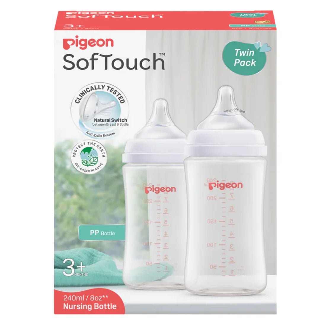 Pigeon Softouch BPP Bottle PP 240m Twin Pack (3m+) – Baby Kingdom